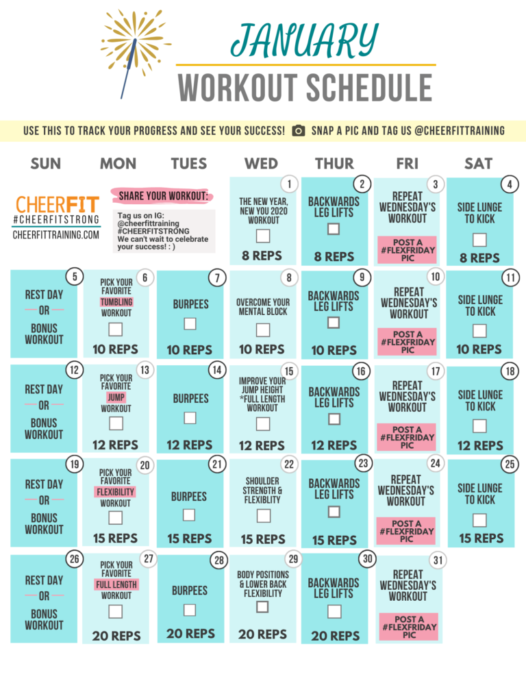 January Workout Plan - CHEERFIT